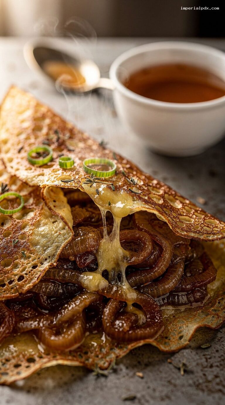 French Onion Soup Crepes With Gruyère and Beef Broth Dip – Imperial Recipes