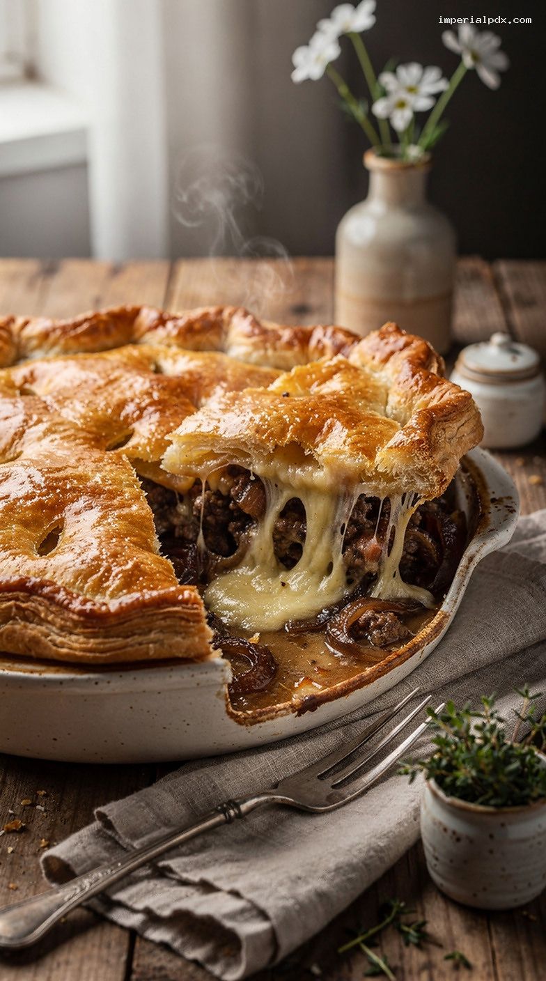 French Onion Soup Pie With Gruyère and Pastry Crust – Imperial Recipes