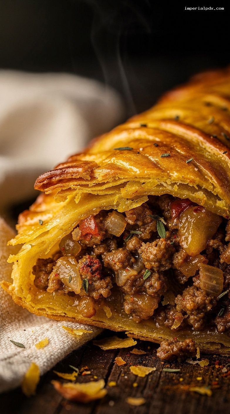 Jamaican Spiced Beef Patty Pie with Flaky Turmeric Crust – Imperial Recipes