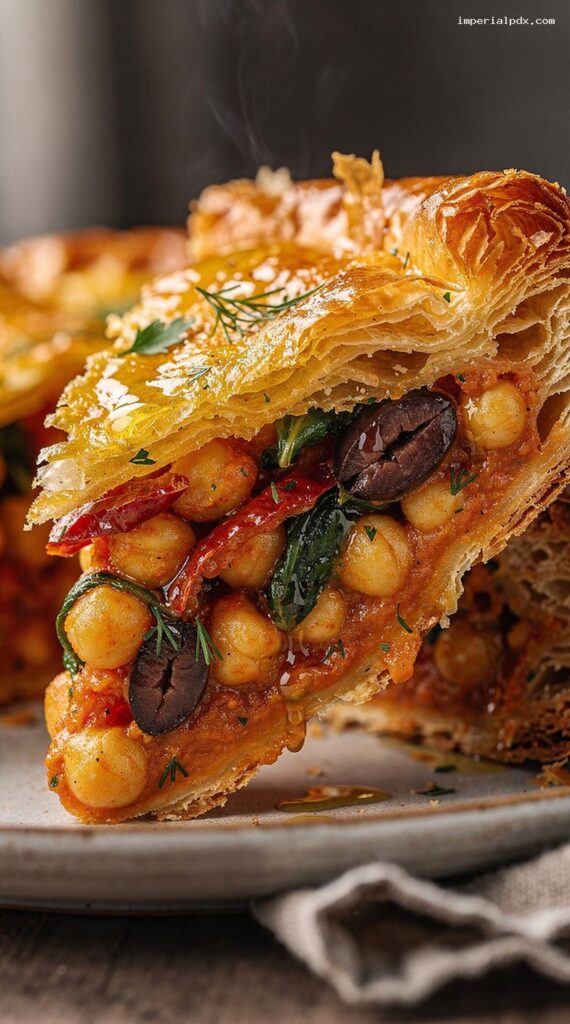 Mediterranean Chickpea and Spinach Pie With Sun-Dried Tomatoes ...