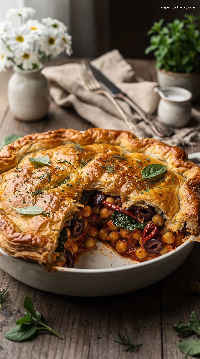 Mediterranean Chickpea and Spinach Pie With Sun-Dried Tomatoes ...