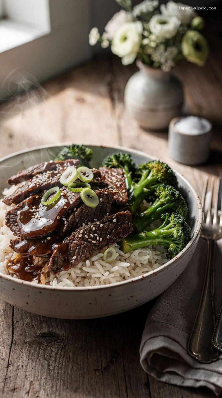 Microwave Broccoli Beef Rice Bowl With Soy Garlic Sauce – Imperial Recipes