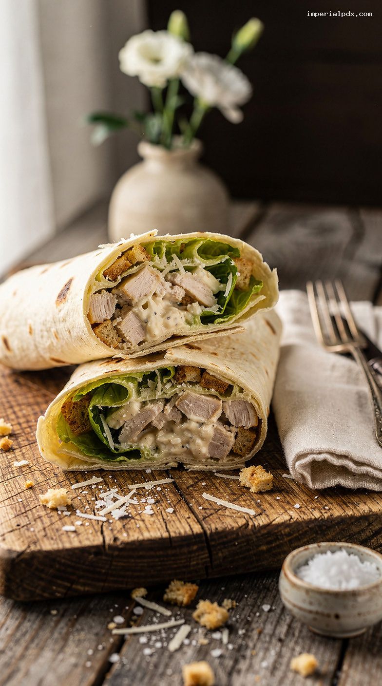 Microwave Chicken Caesar Wrap With Crouton Crunch – Imperial Recipes