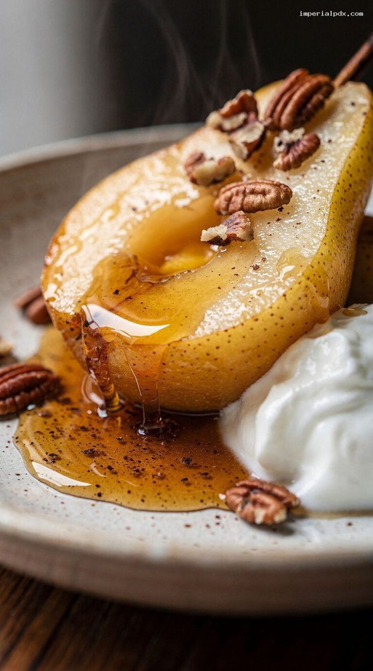 Microwave Cinnamon-Maple Pears With Nuts And Yogurt – Imperial Recipes