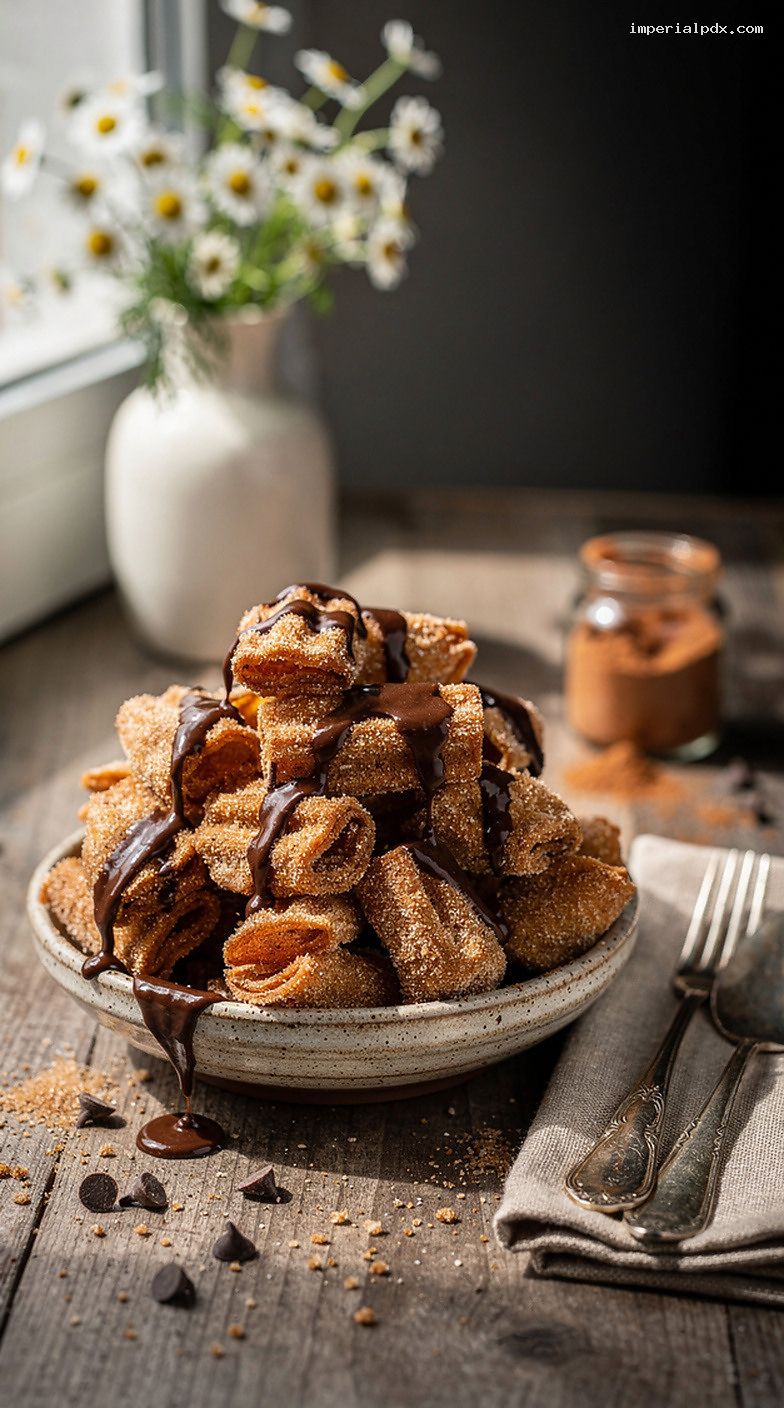 Microwave Cinnamon Sugar Churro Bites with Chocolate Drizzle – Imperial ...