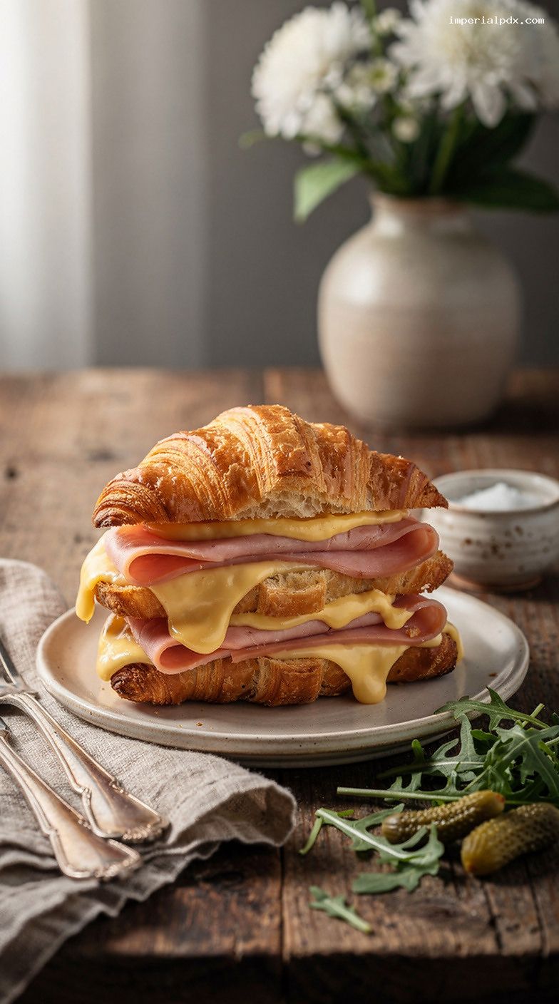 Microwave Ham and Swiss Croissant Melt with Dijon – Imperial Recipes