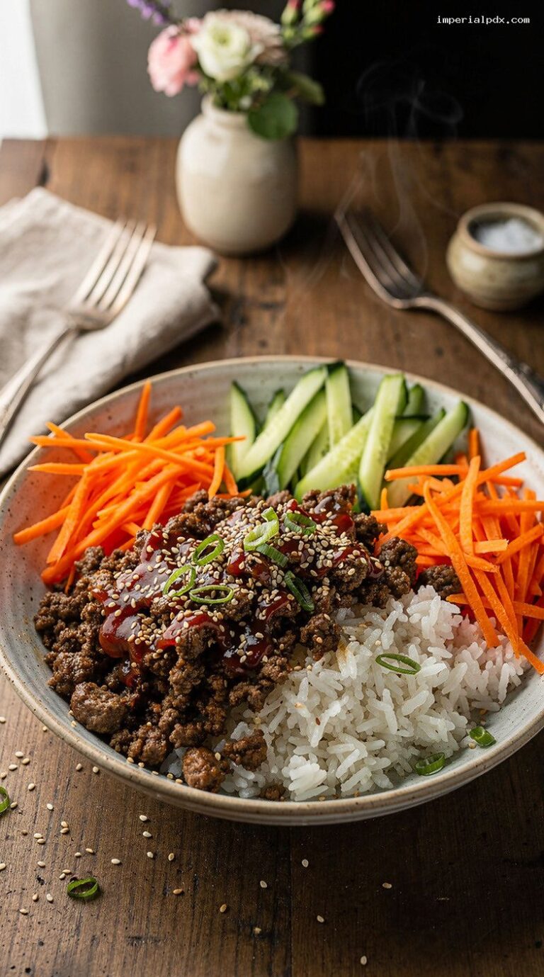 Microwave Korean-Inspired Beef Bowl With Rice and Veggies – Imperial ...