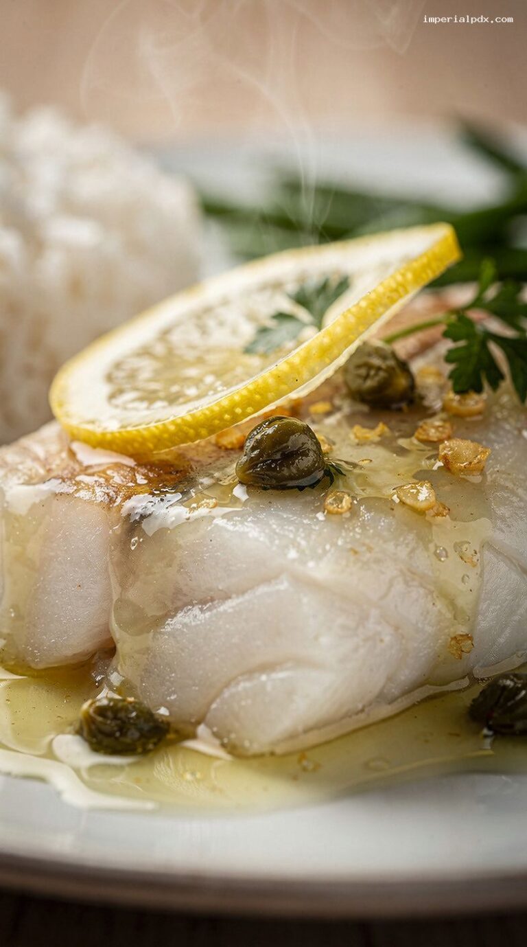 Microwave Lemon Caper White Fish With Rice and Green Beans – Imperial ...