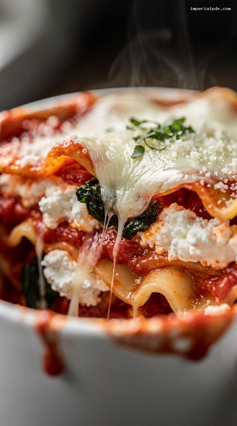 Microwave Mug Lasagna With Spinach and Three Cheeses – Imperial Recipes