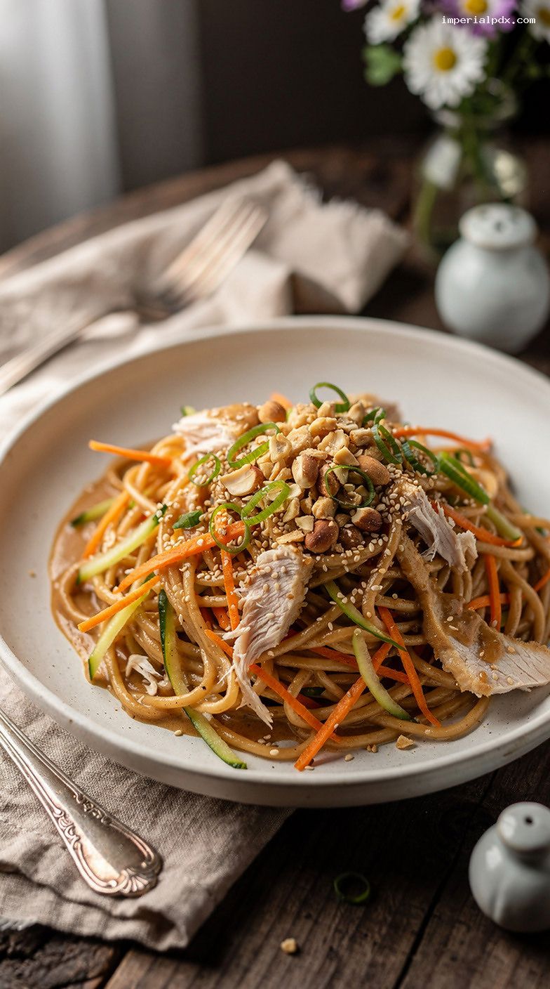 Microwave Peanut Sesame Noodles With Quick Peanut Sauce – Imperial Recipes