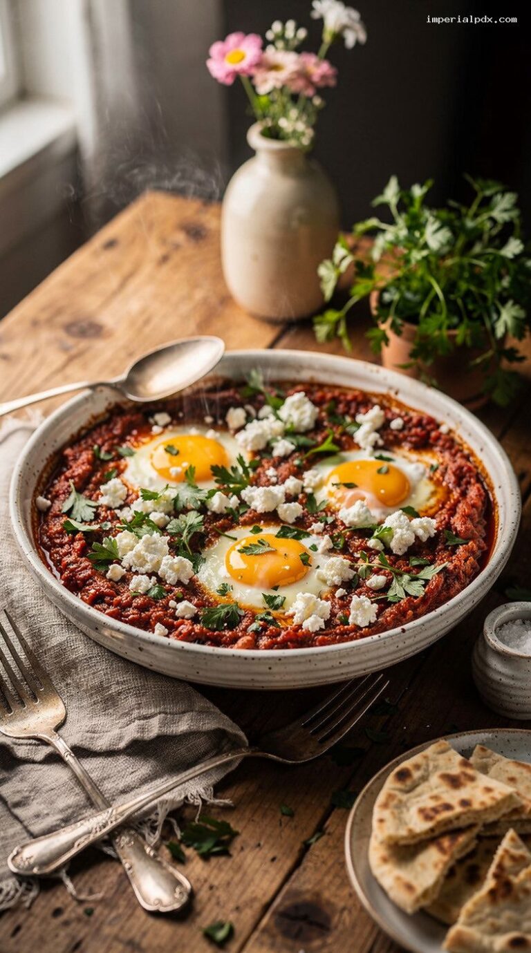 Microwave Shakshuka-Inspired Eggs with Feta and Parsley – Imperial Recipes