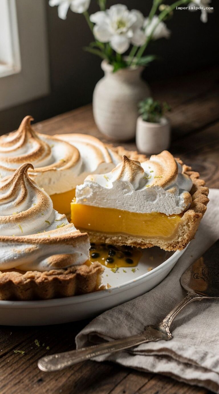 Passion Fruit Meringue Pie with Toasted Peaks – Imperial Recipes