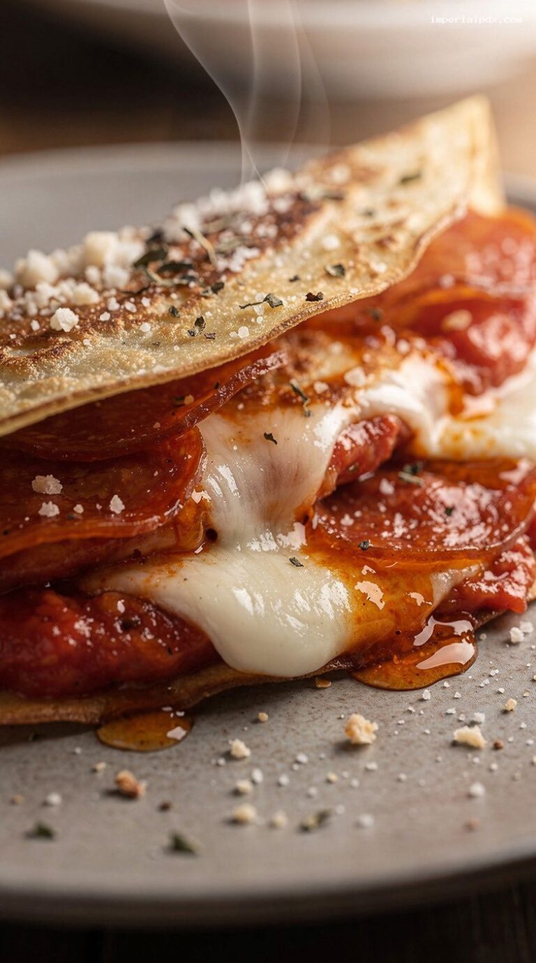 Pepperoni Pizza Crepes With Marinara and Mozzarella – Imperial Recipes