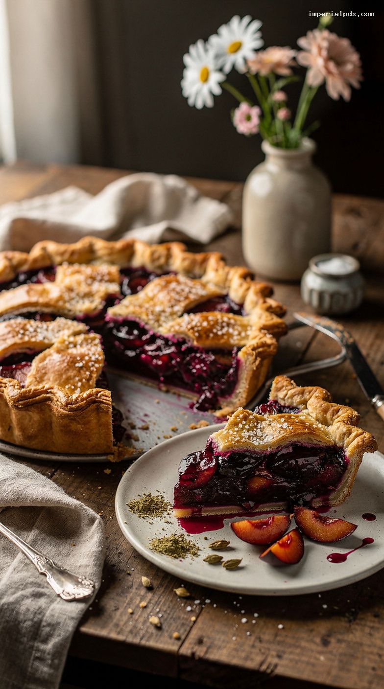 Plum and Cardamom Pie With Flaky Crust – Imperial Recipes