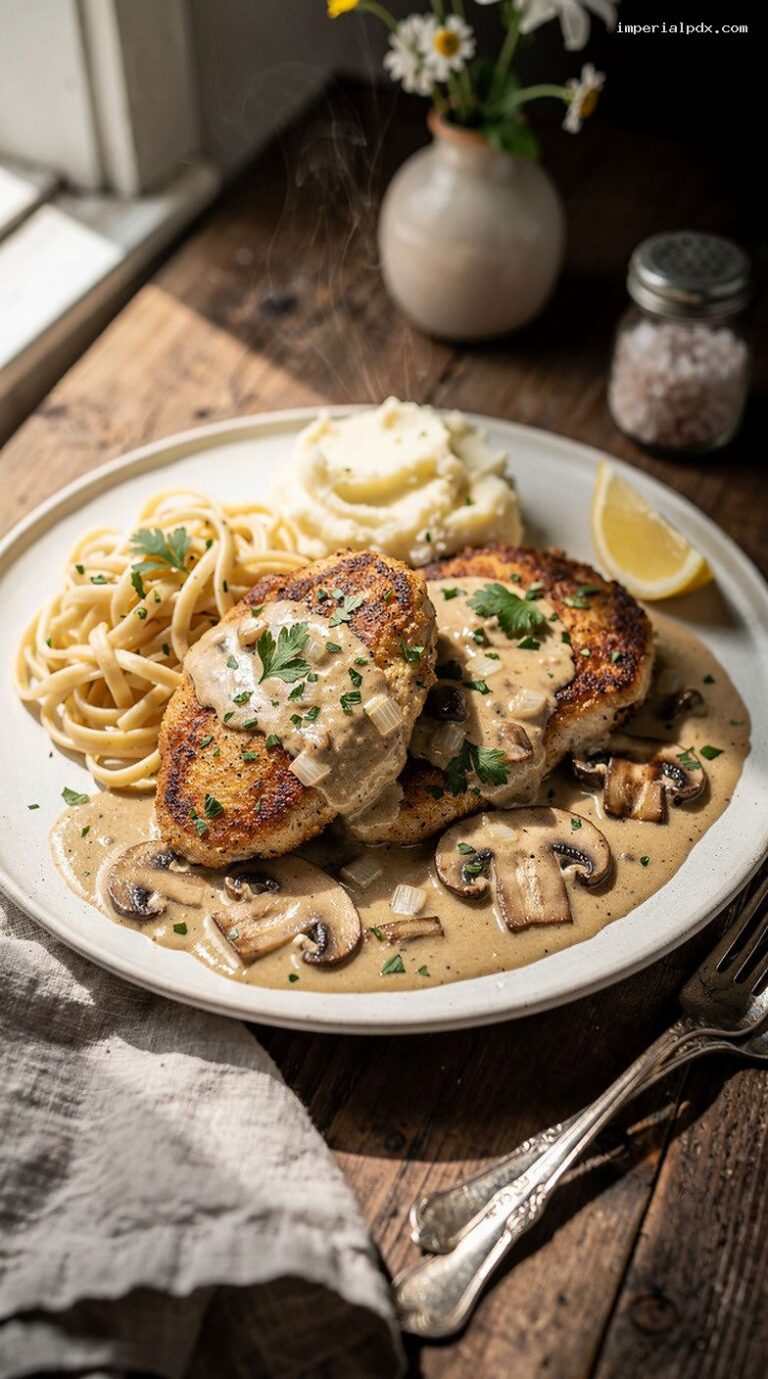 Skillet Chicken with Creamy Dijon Mushroom Sauce – Imperial Recipes