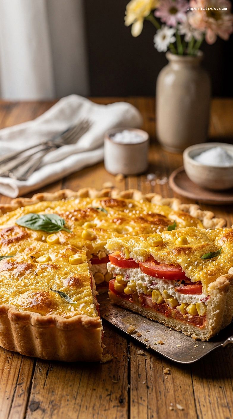 Sweet Corn, Tomato, and Basil Pie – Imperial Recipes