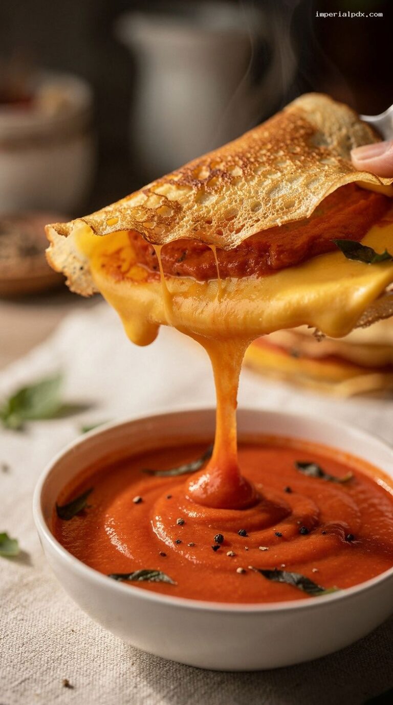 Tomato Soup Grilled Cheese Crepes With Dipping Sauce – Imperial Recipes