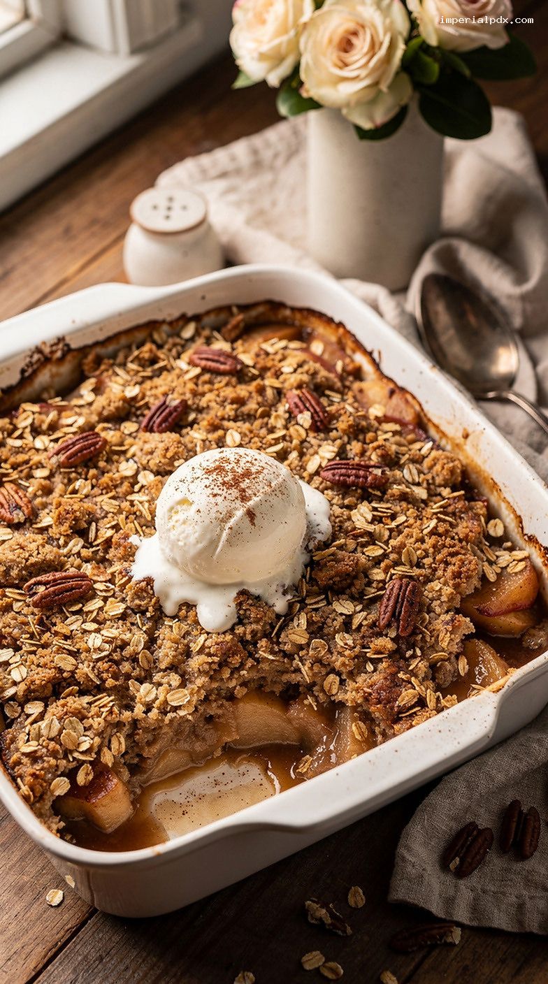 Warm Spiced Apple Crisp With Oat and Nut Crumble – Imperial Recipes