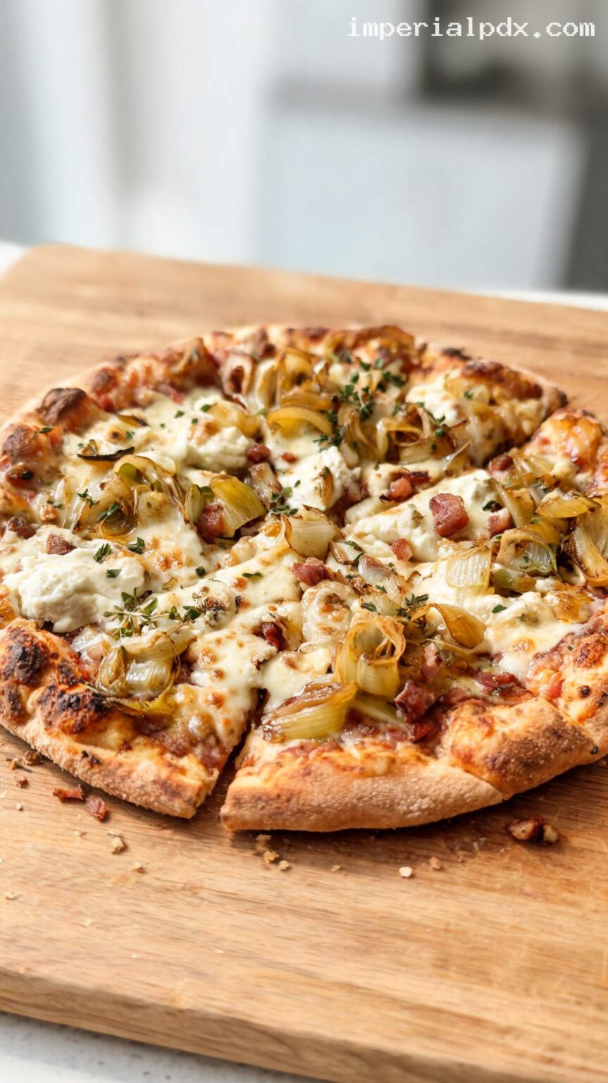 Caramelized Leek and Bacon White Pizza – Imperial Recipes
